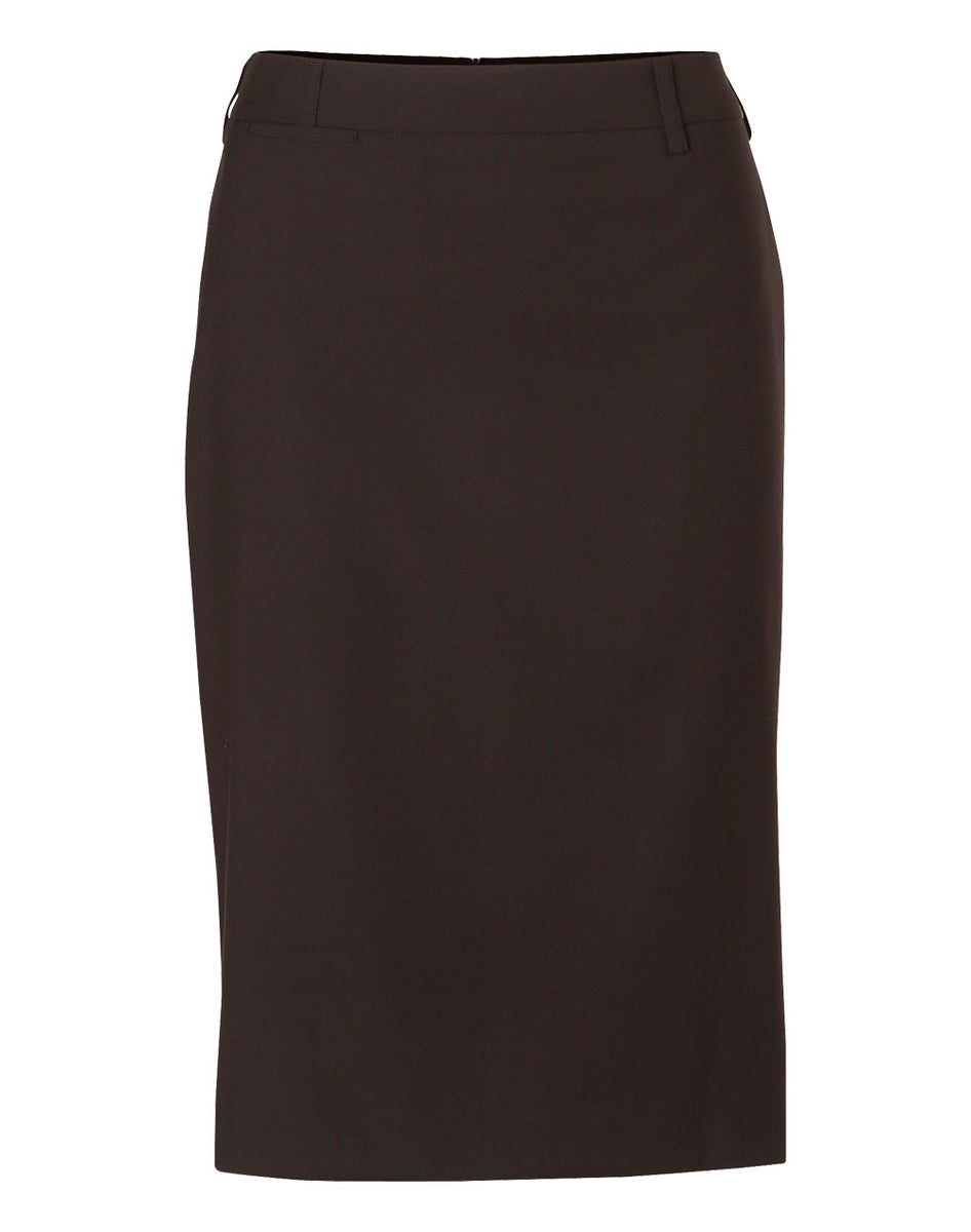 M9471 - Ladies Poly/Viscose Stretch Mid Length Lined Pencil Skirt ...